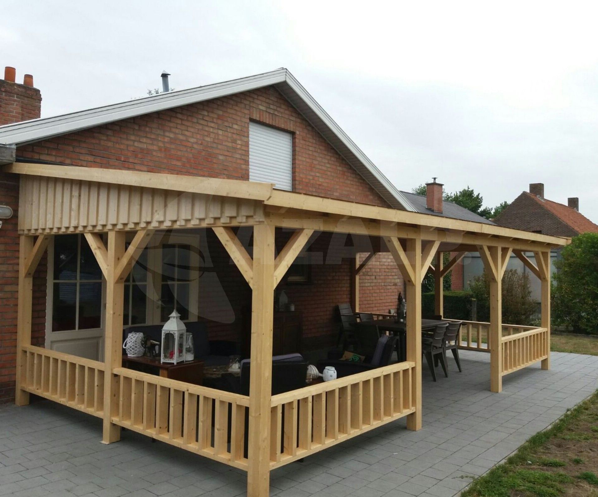 Azalp Houten veranda 700x300 cm kopen bij Azalp.nl